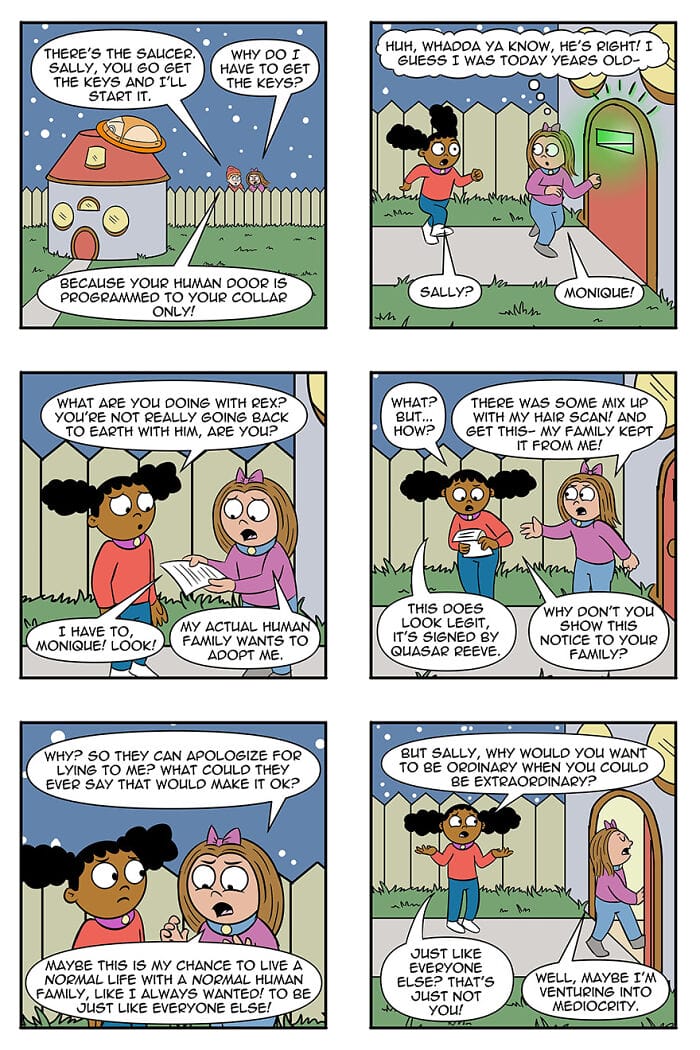 Artist Explores Humorous Tale Of Human Girl Adopted As Alien Pet (20 ...